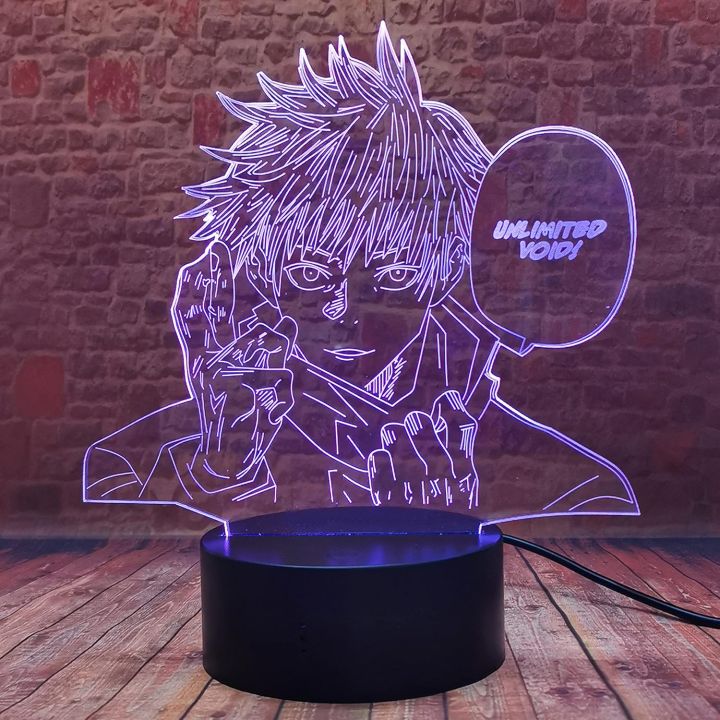 Animation Satoru Gojo Anime Night Light 7 Color Change Led Kids Bedside ...