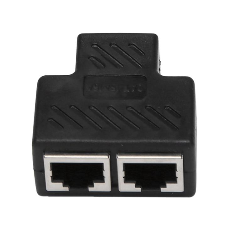 3X 2 Port RJ45 Splitter Adapter LAN Network Ethernet Extender Connector ...