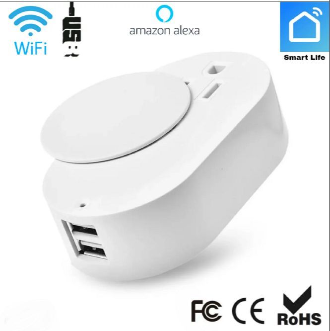 "Smart WiFi Socket with Dual USB Ports | Alexa-Compatible, Remote ...
