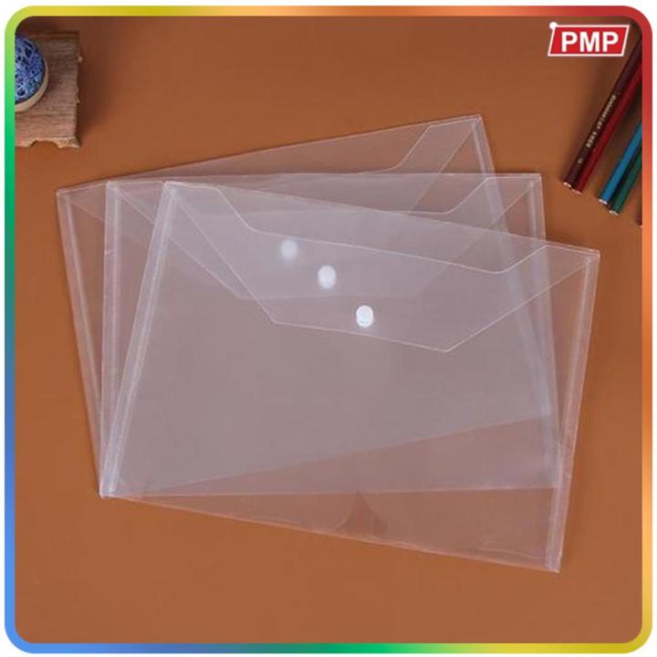 Transparent Clear Bag - Office Button File Folder - Document File ...