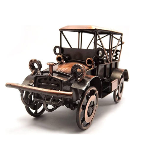 Vintage Car Decor, Metal Antique Car Model Scrap Metal Art Handmade ...