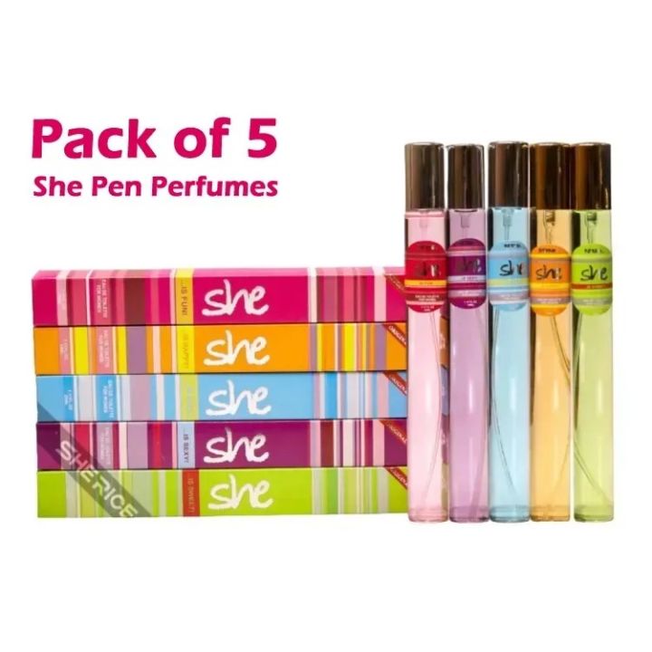 5 Pcs She Pen Perfume for Girls Cool Fragrance - 35mll | Daraz.pk