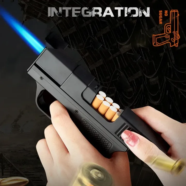 Ligh^ter Torch Gas Ligh^ters Cigs Case 10 PCS Windproof Cigar Cigs ...