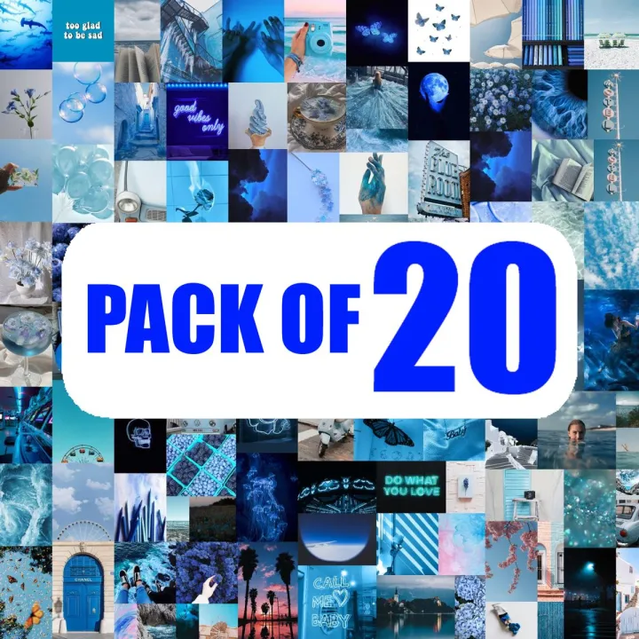 Customize 20 Blue Theme Aesthetic photo cards of your choice 20 Cards ...