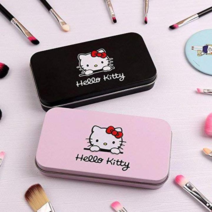 Cute Hello Kitty 7 Makeup Foundation Powder Eye shadow Brushes Set ...