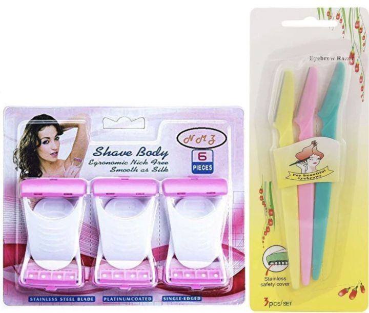 K.A.R Shop "Deal of 2: 3-Tinkle Eyebrow Razors + 6 Disposable Body Hair ...