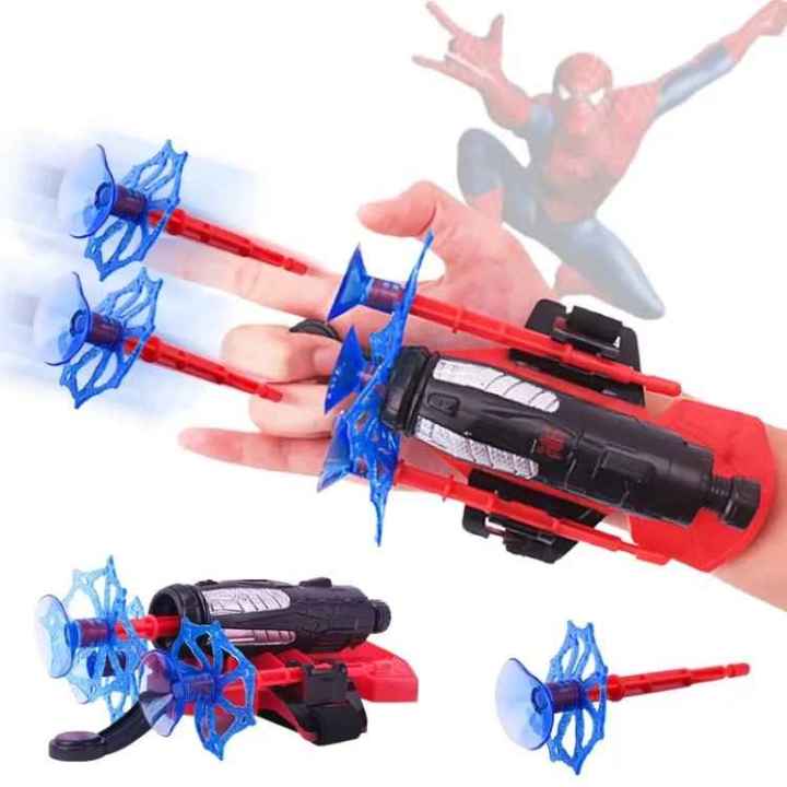 Spiderman Web Shhoter Toy Set With 3 Soft Web Style Darts For Kids ...