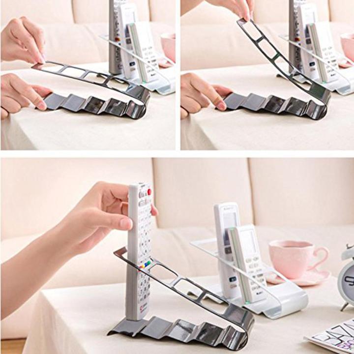 Metal 4 Step Desktop Remote Control Organiser TV DVD Remote Holder ...