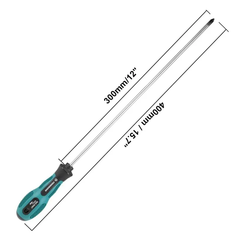 2 Packs 12 Inches Long Slotted and Phillips Screwdriver Flat Screwdriver Magnetic Screwdriver with Rubber Handle Daraz.pk