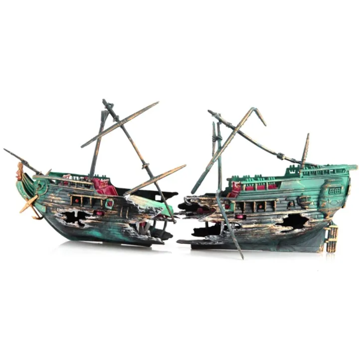 Shipwreck Decor Universal Fantastic Aquarium Sunken Ship Decor | Daraz.pk