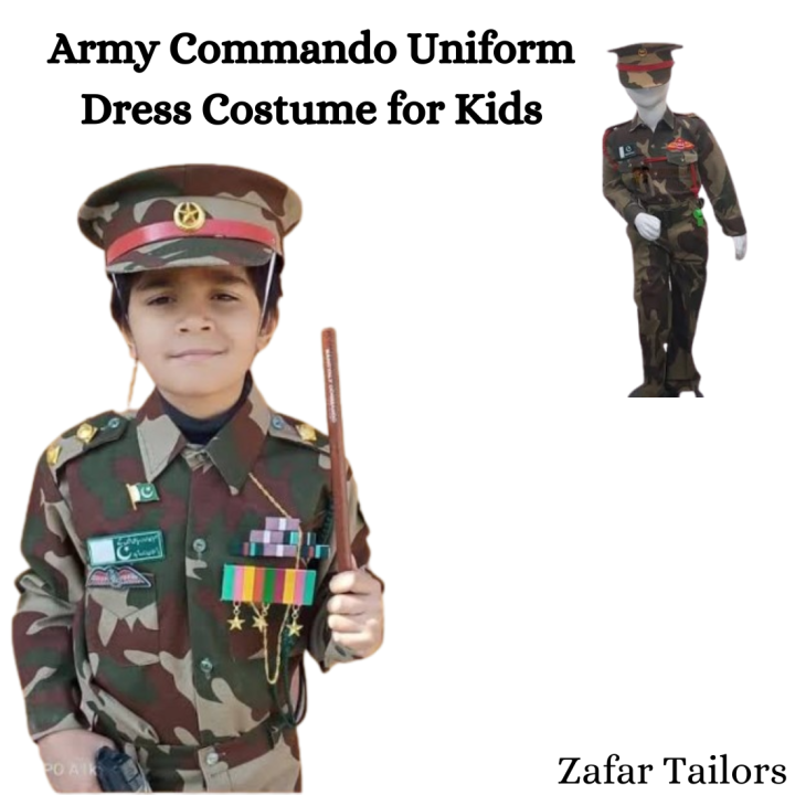 Army Commando Uniform Dress Costume for Kids – High-Quality Tactical ...