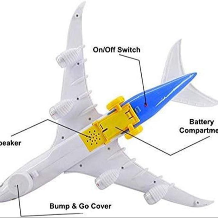 Bump and Go Action Airbus A380 Model Airplane Toy for Boys and Girls ...