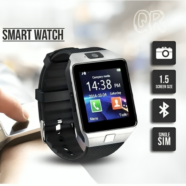 Smart 4G Sim Watch with Built in Camera I Dz09 Smart Watch With Camera ...