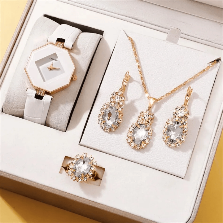 5pcs Set Watches Set Luxury Rhinestone Women Fashion Elegant Wristwatch ...