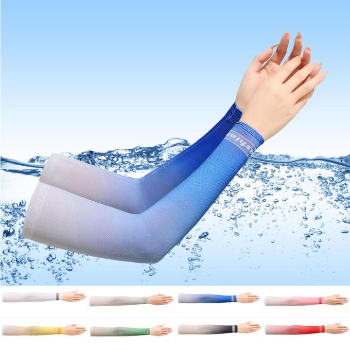 Long Gloves Sun Uv Protection Hand Protector Cover Arm Sleeves Ice Silk ...