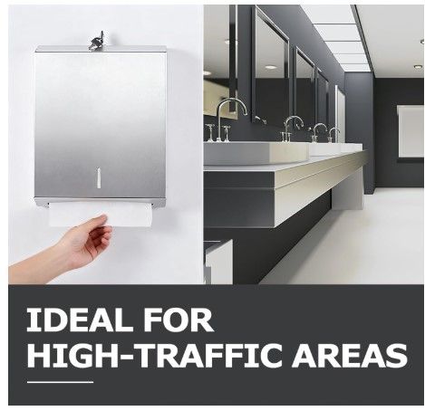 Wall Mount Paper Towel Dispenser, Foldable, Multi-Fold, Tri-Fold ...