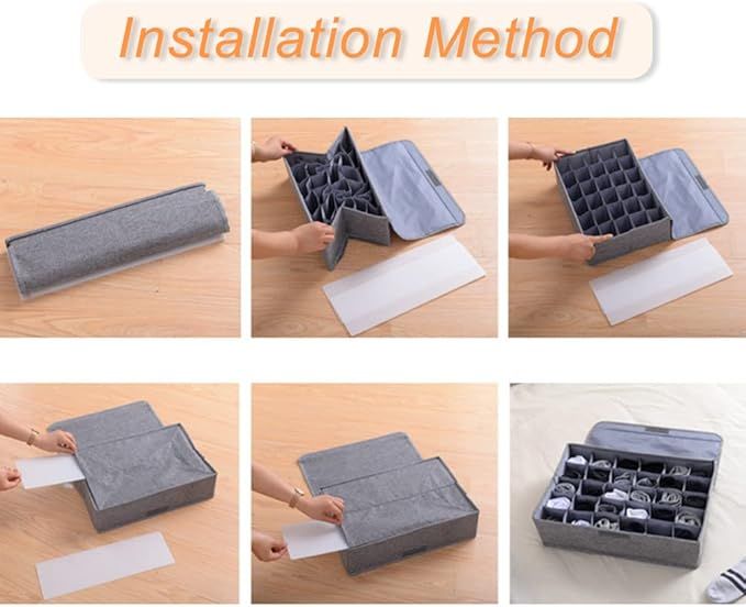 24 Grid Drawer Dividing Box, Wardrobe Storage System, Storage Box ...