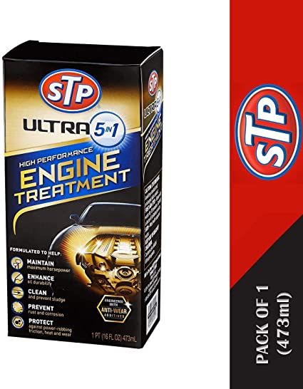 STP Ultra 5 in1 High Performance Engine Treatment (473ml) (Made in U.S ...