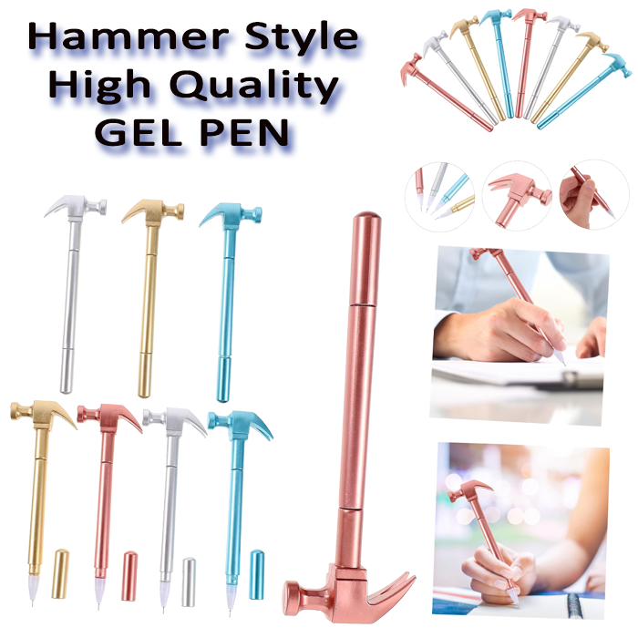 Hammer Style High Quality Blue Ink Gel Pen for Students Office Girls ...