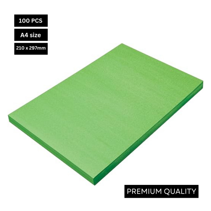 Green Color Paper A4 Size Plain | Daraz.pk