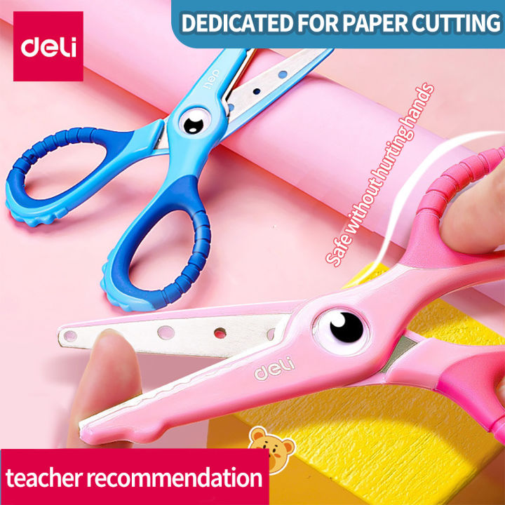 2024 DELI Cartoon Safety Scissors for Kids DIY Cute Craft Paper ...