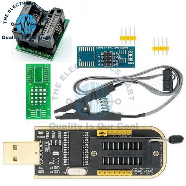 CH341A Programmer Socket SOP8 Test Clip For Dish TV Laptop Memory IC In ...