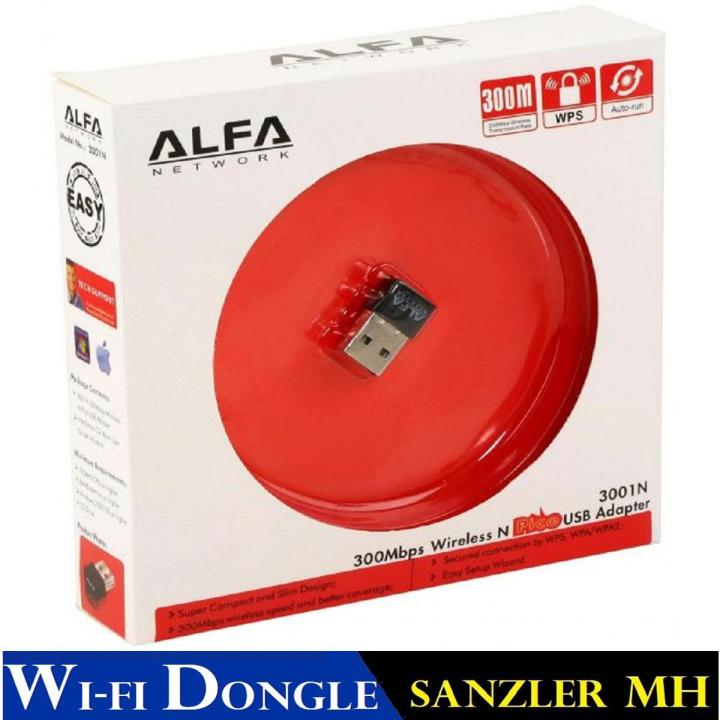 Sanzler MH Alfa Mini Wifi Adapter / Catcher 300-Mbps Alfa Usb LAN Card ...
