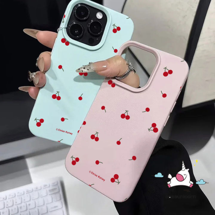 Cute Cherry Tag Candy Color Creative Case Compatible for IPhone 16 11 ...