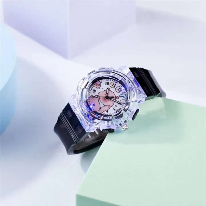 Interesting Capybara Digital Pointer Watch Transparent Strap Cute ...