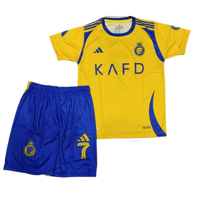 New soccer kit ronaldo Al nasser club kit for kids age 5-13 years ...