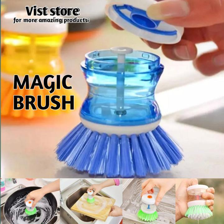 Dishwashing Brush, 3 in 1 Soft Grip Handle Dish Washing Brush (Dish ...