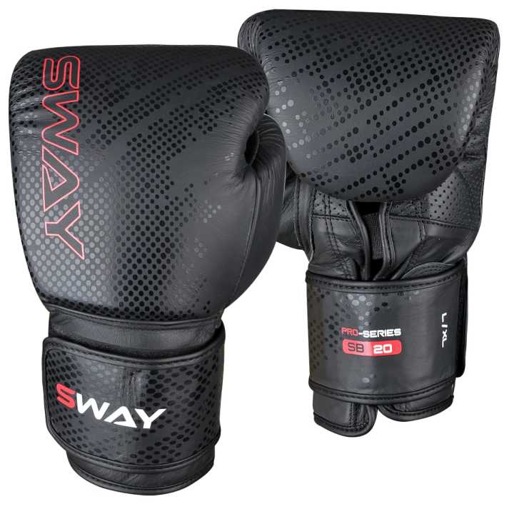 SWAY Professional Boxing Gloves SB20 L/XL, Leather Boxing Gloves ...