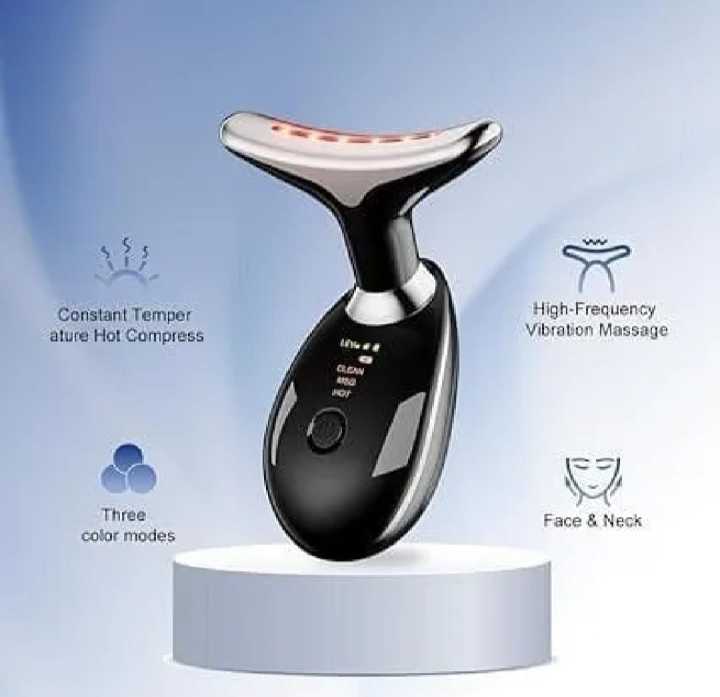 Digital Face & Neck Massager – Rechargeable Electric Beauty Device for ...