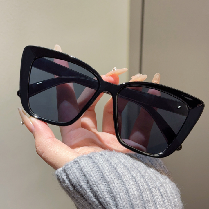 Retro Sunglasses Modern Eye Uv400 Protection Eyewear Square Large Frame ...