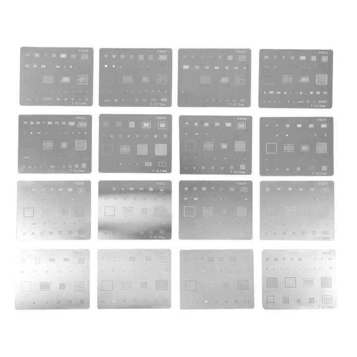 For 5/5S/6/6P/6s/7/8 16x IC Repair Rework Reballing Stencil Template ...
