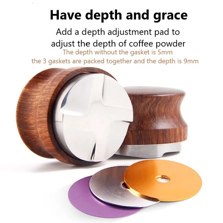 Stainless Steel Macaron Compactor 58.35mm Rosewood Cover Flattened ...