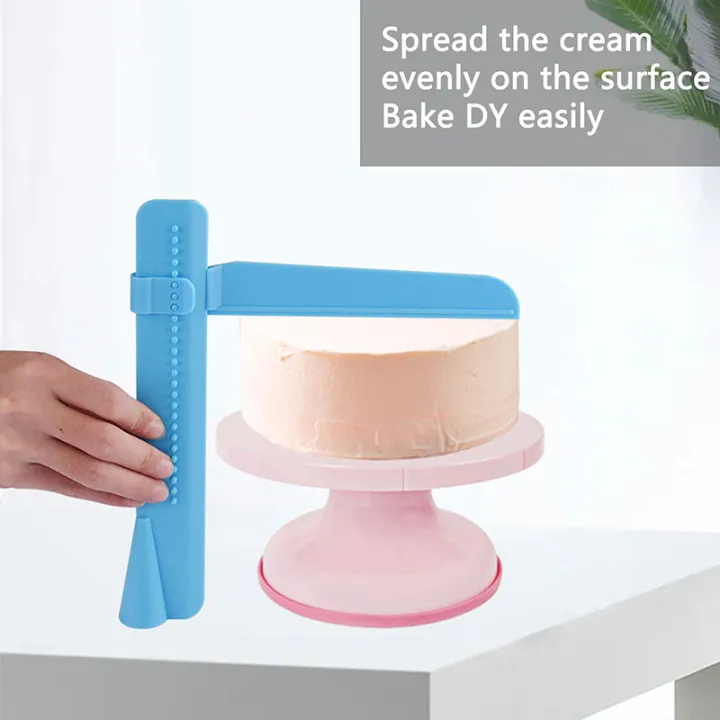 Adjustable Cake Scraper Surface Smoothing Device Edge Decorating ...
