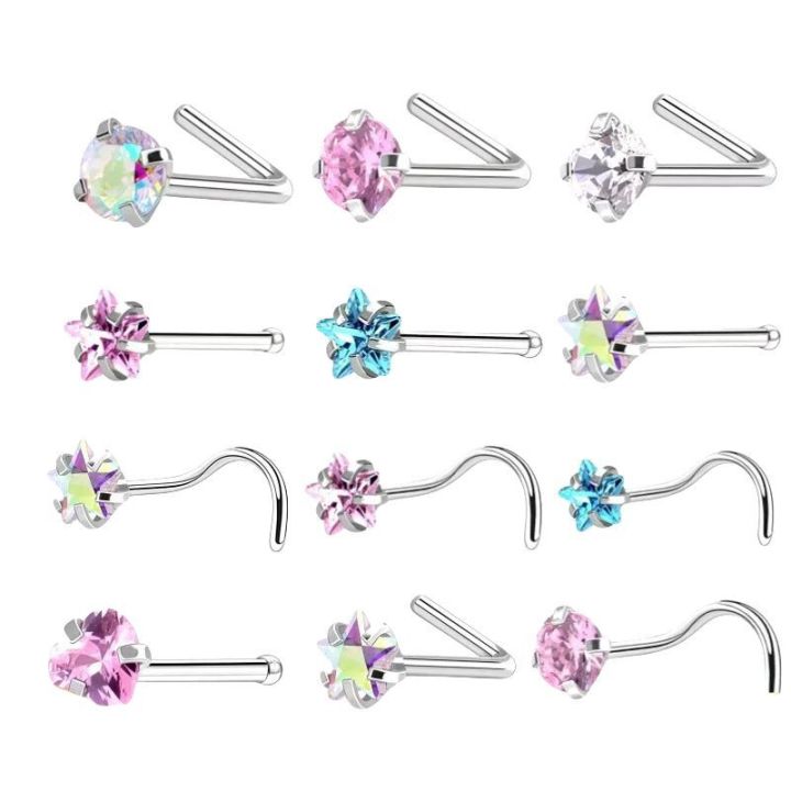 【FutureCrossing】Round Heart 3mm Stud 5 Font Rod L Straight Rod Star ...