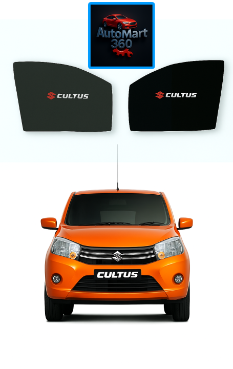 SUZUKI CULTUS High Quality Sun Shade with Logo 4Pcs - Black ( Model ...