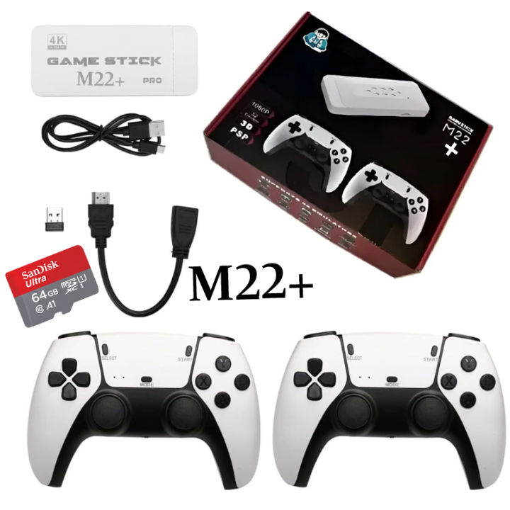 M22 Plus Game Stick,64 GB 30,000 Plus games and 52 Plus Emulator games ...