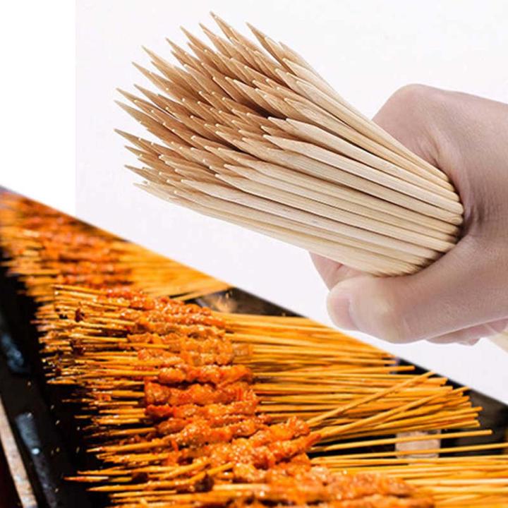 Shashlik Sticks شاشک Wooden Bamboo BBQ Sticks 8inch 100 Pcs Brown ...