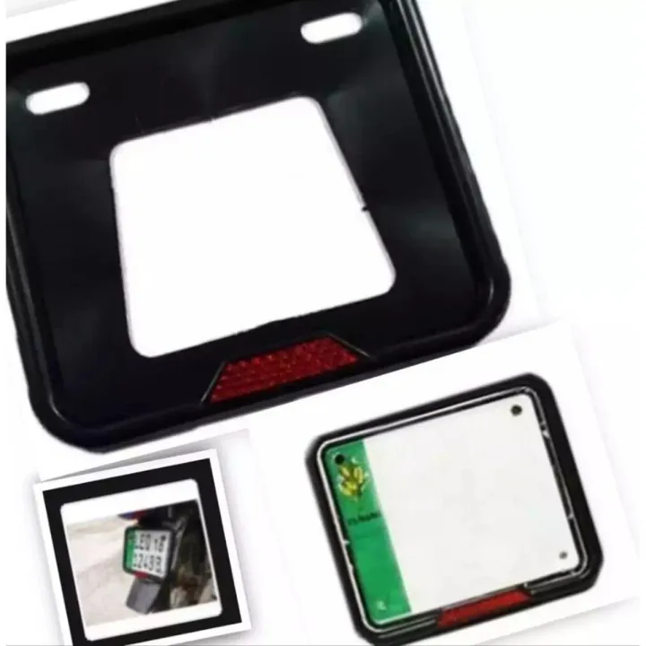 Bike License Number Plate Frame with Reflector - Each | Daraz.pk