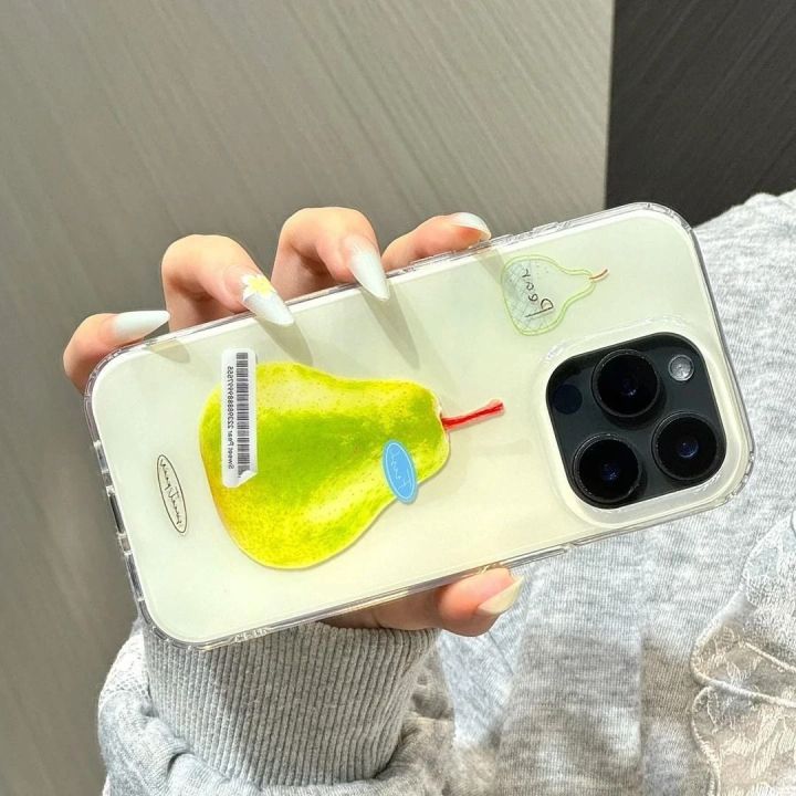 Pear emoji picture for apple 13 PROMAX phone case iPhone 17 creative 16 ...