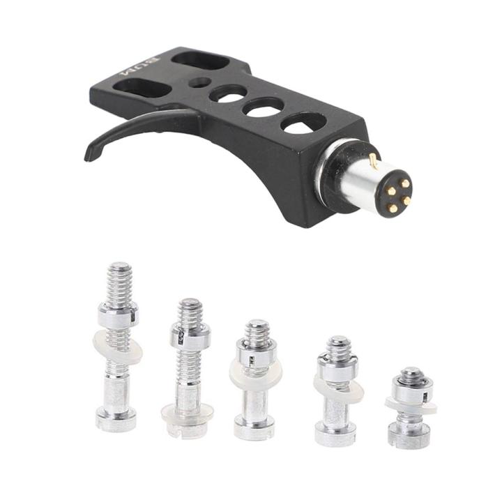 1x Black Turntable Headshell for Technics & 5Pcs M2.5 Screws Bolt Nut ...