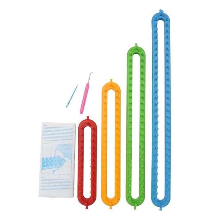 Loom Kit Peg Board Hooks 4 Size Knitting Weaving Needles Loom Hook Long ...