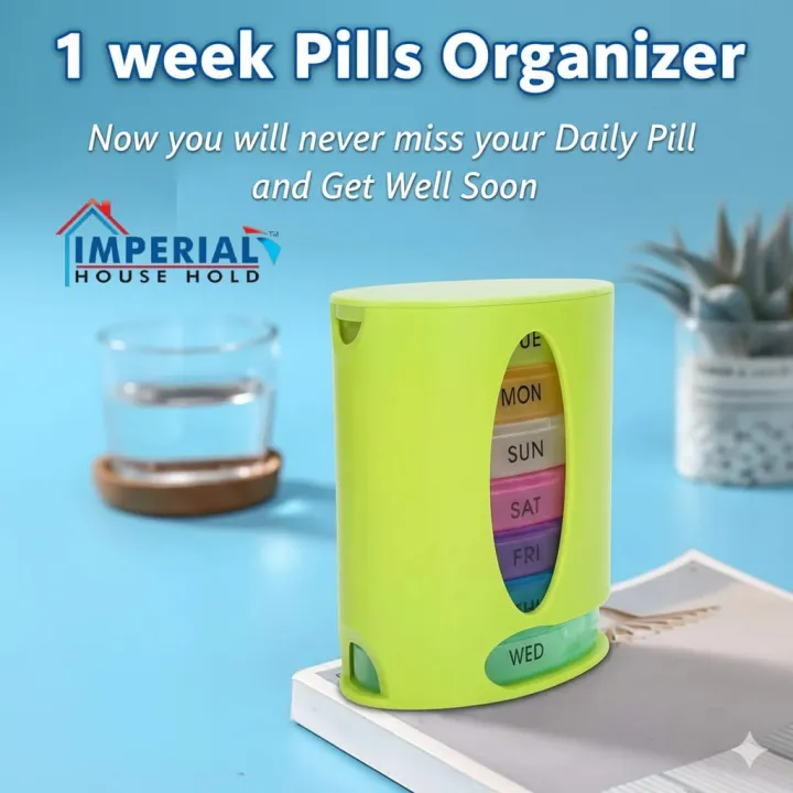 7 Day Pill Divider – Daily 4 Times a Day Medicine Organizer for Easy ...