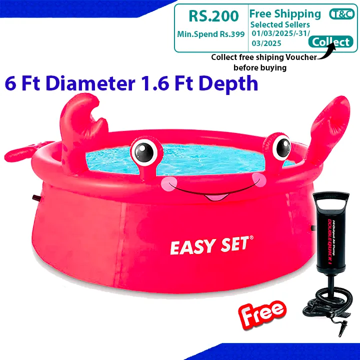 Intex Swimming Pool | Happy Crab Easy Set SWIMMING POOL Above Ground ...