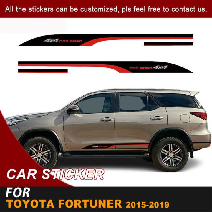 Car Stickers 2 Pcs 4X4 Off Road Stripe Car Side Door Graphic Vinyls ...