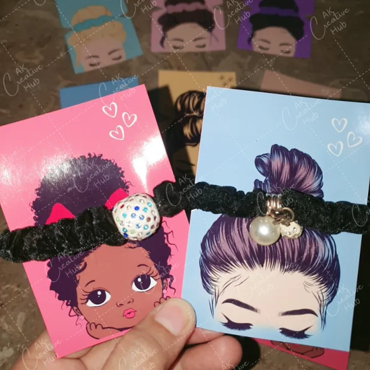 Scrunchies Display Cards/Customized Scrunchies Cards, Hair Pin, Hair ...