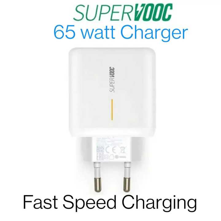 Super VOOC 65W Ultra Fast Charger All Smart Phone model Supported | Daraz.pk